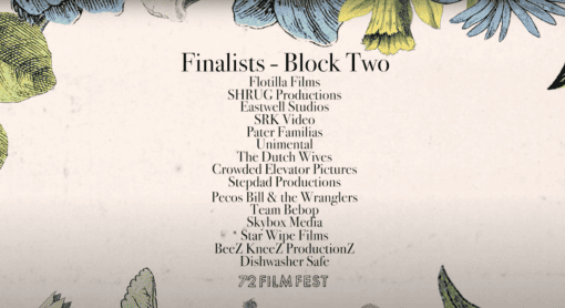 72 Film Fest: 72 Hours to Make a Movie.